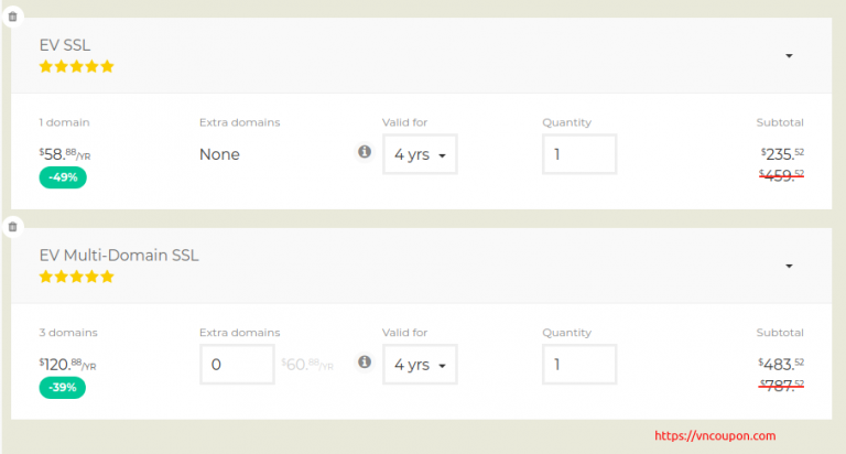 Get 49% off Greenbar EV SSL from SSLs.com - VN Coupon