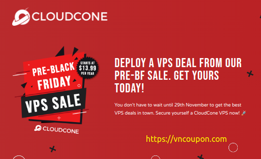 [Black Friday 2024] CloudCone - Discounted annual VPS deals