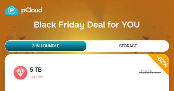 [Black Friday 2024] pCloud - 62% Off Cloud Storage for Lifetime