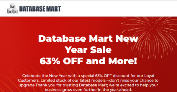 Database Mart New Year 2025 Sale 63% OFF and More! - VN Coupon